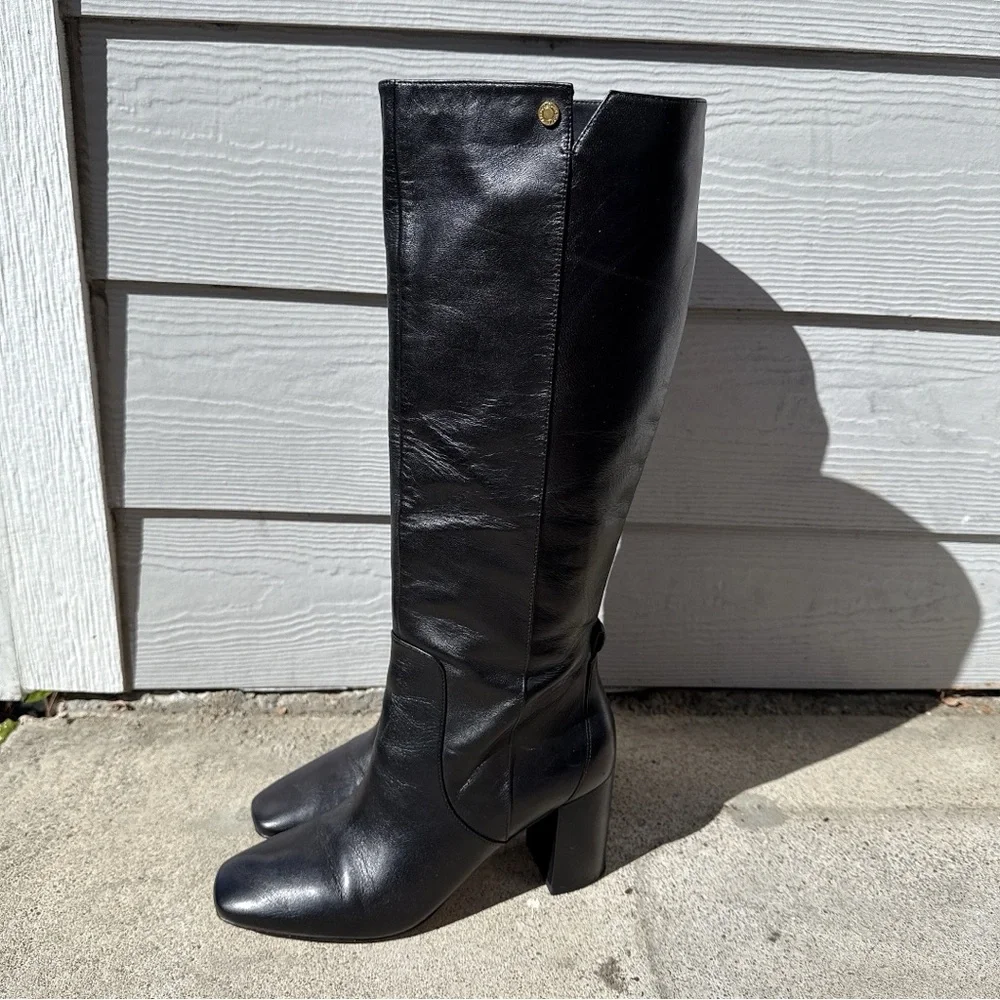 Cole Haan | Shoes | Cole Haan Knee Boot Womens 9b Valley Black Leather ...